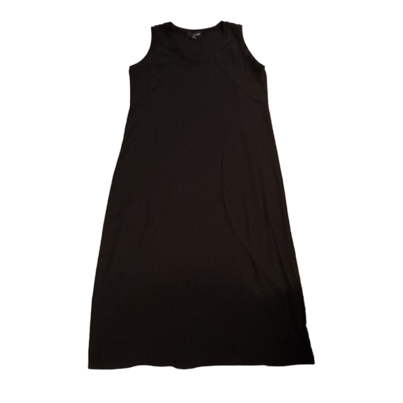 sun kim | Dresses | Sun Kim Black Sleeveless Shift Midi Dress | Poshmark